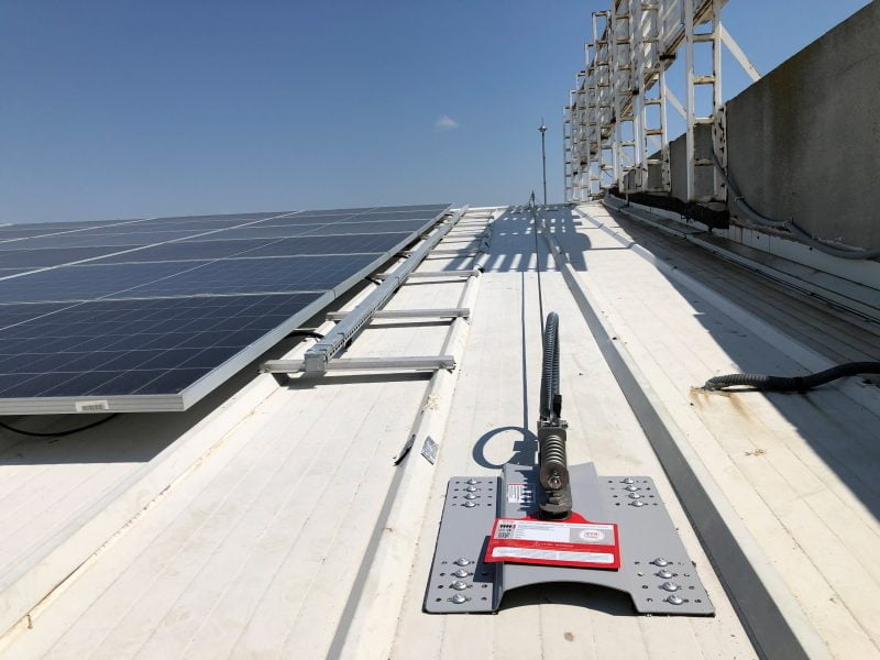 Trapezoidal & Sandwich Panel Roof Lifeline Systems | XTR Safety